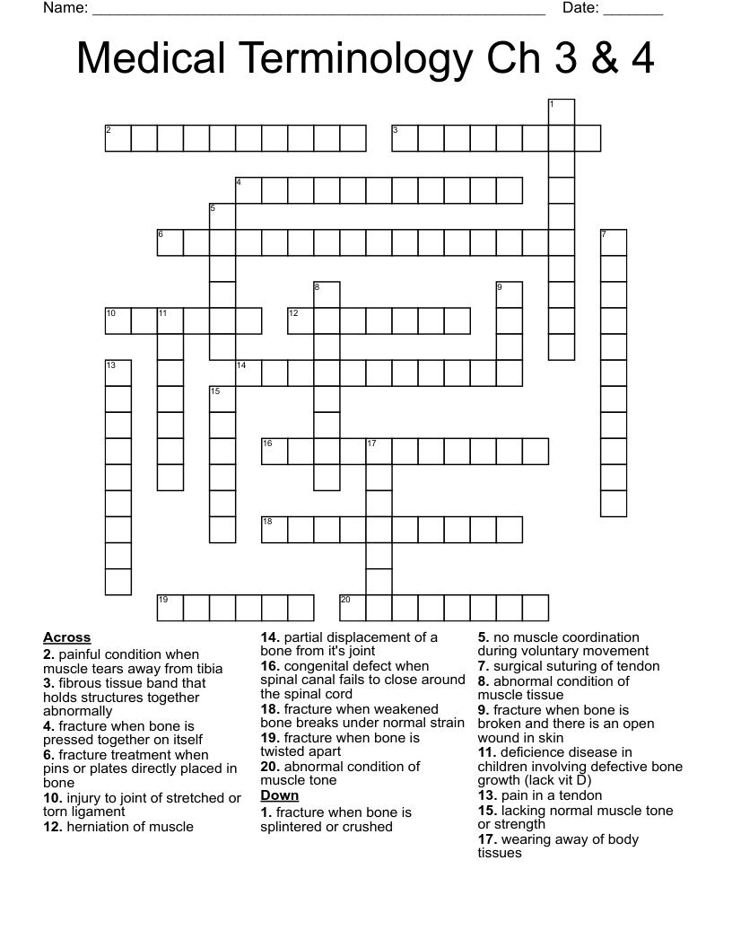 Introduction To Trauma Crossword WordMint