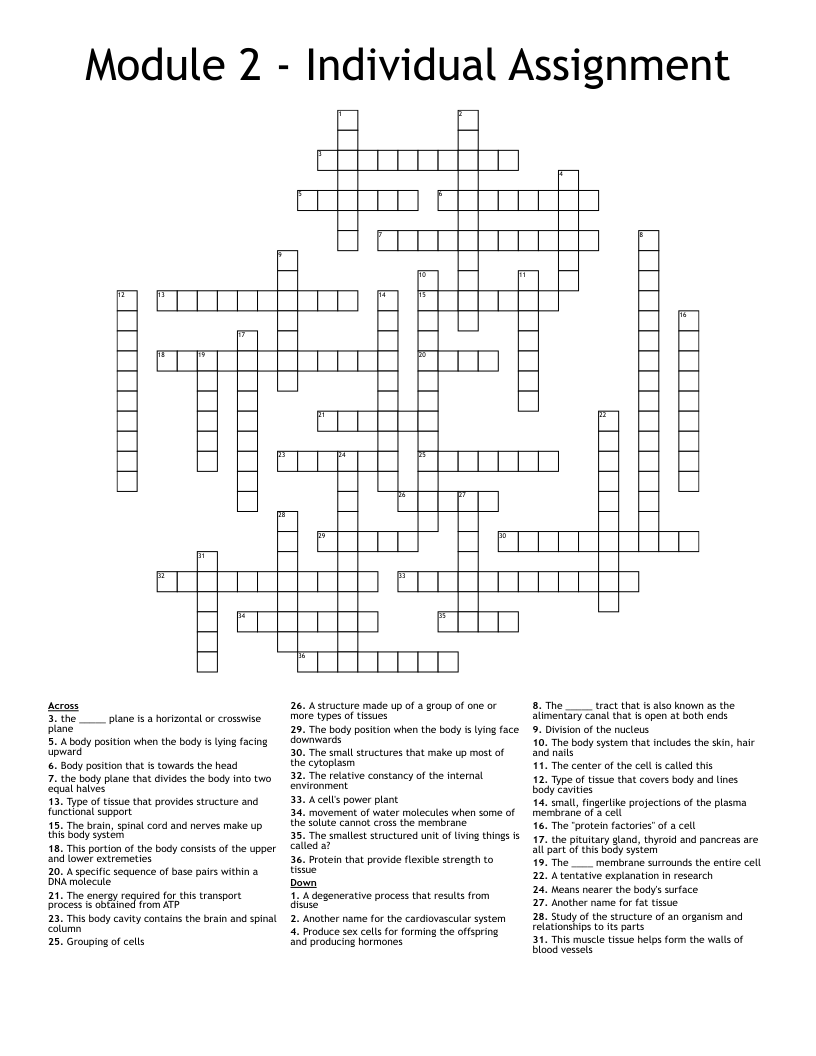 Module 2 - Individual Assignment Crossword - WordMint