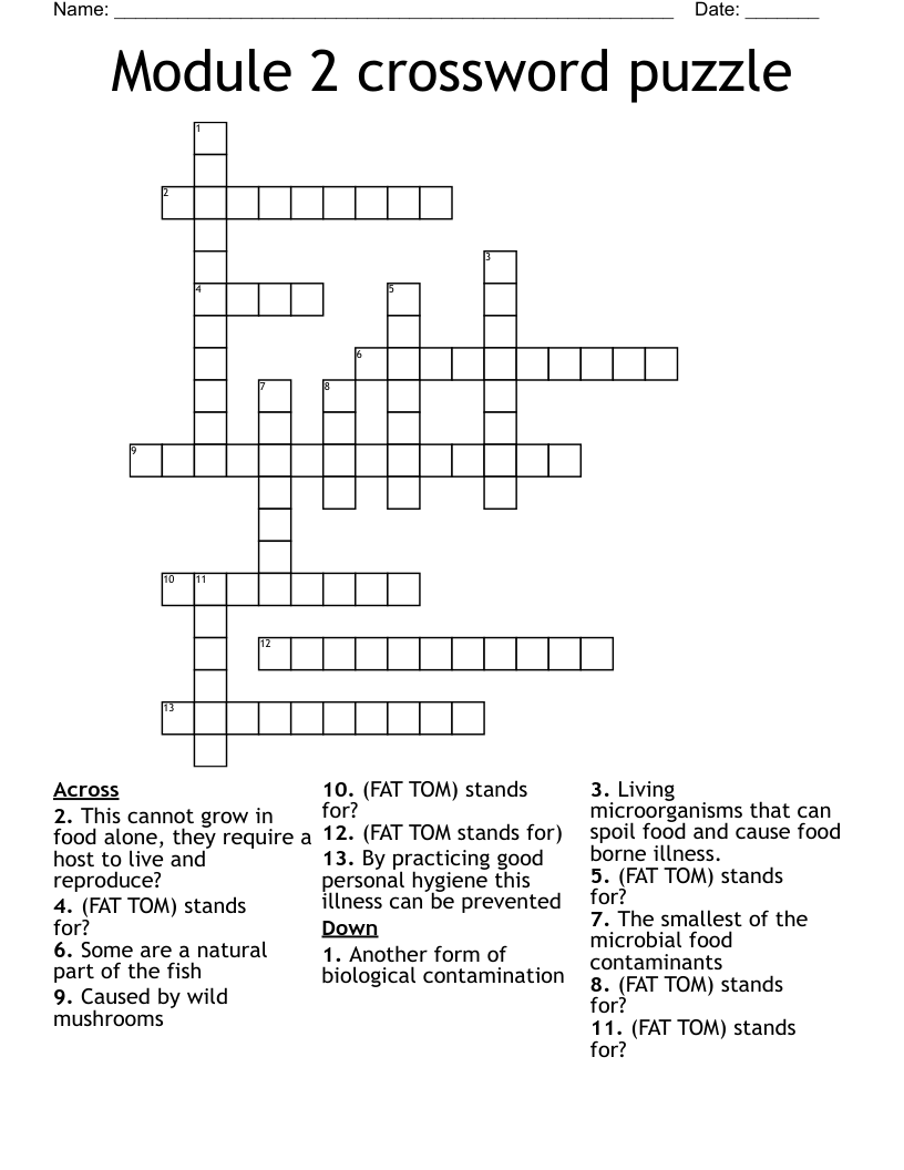 Module 2 crossword puzzle - WordMint