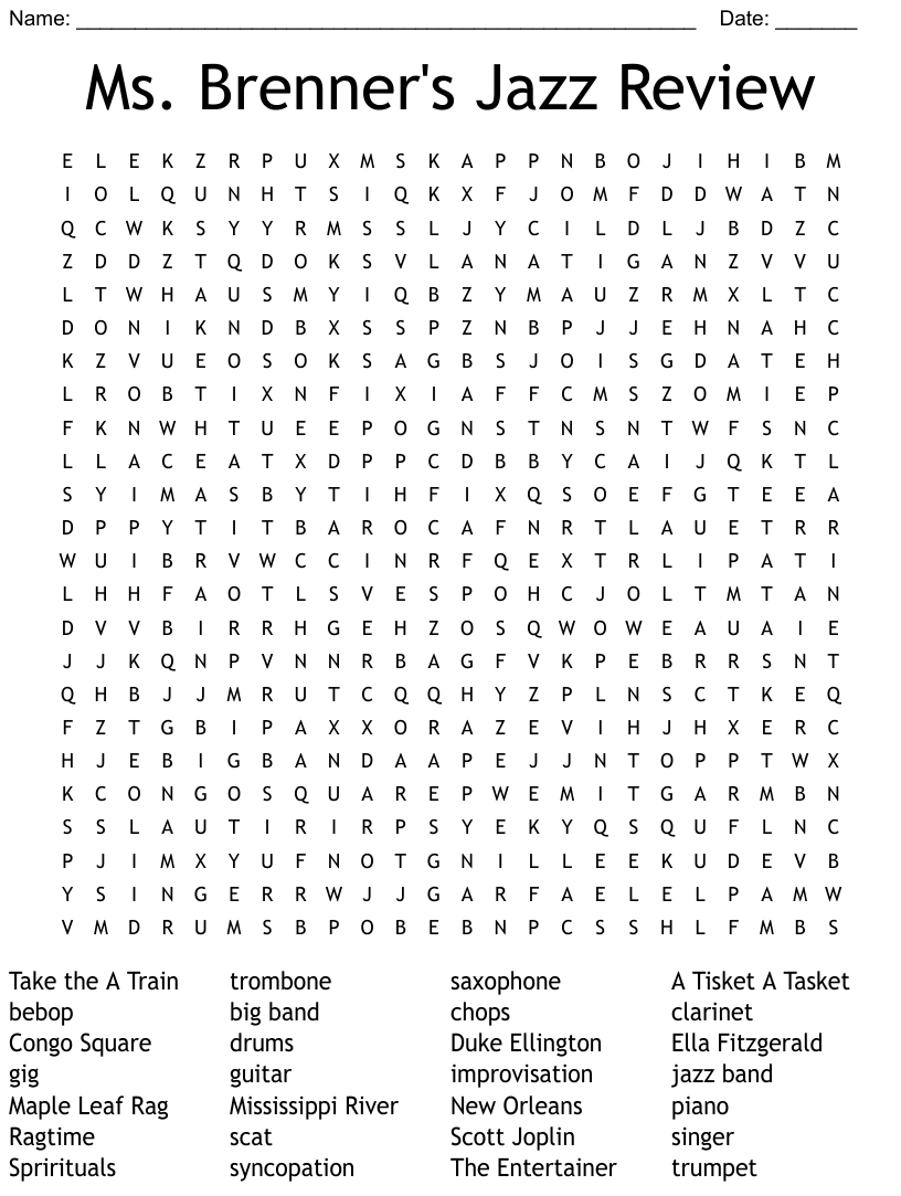 Scott Joplin Worksheet - WordMint