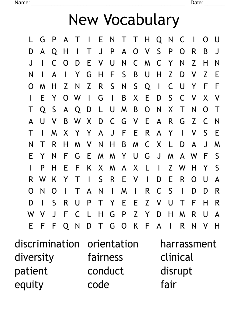 New Vocabulary Word Search - WordMint