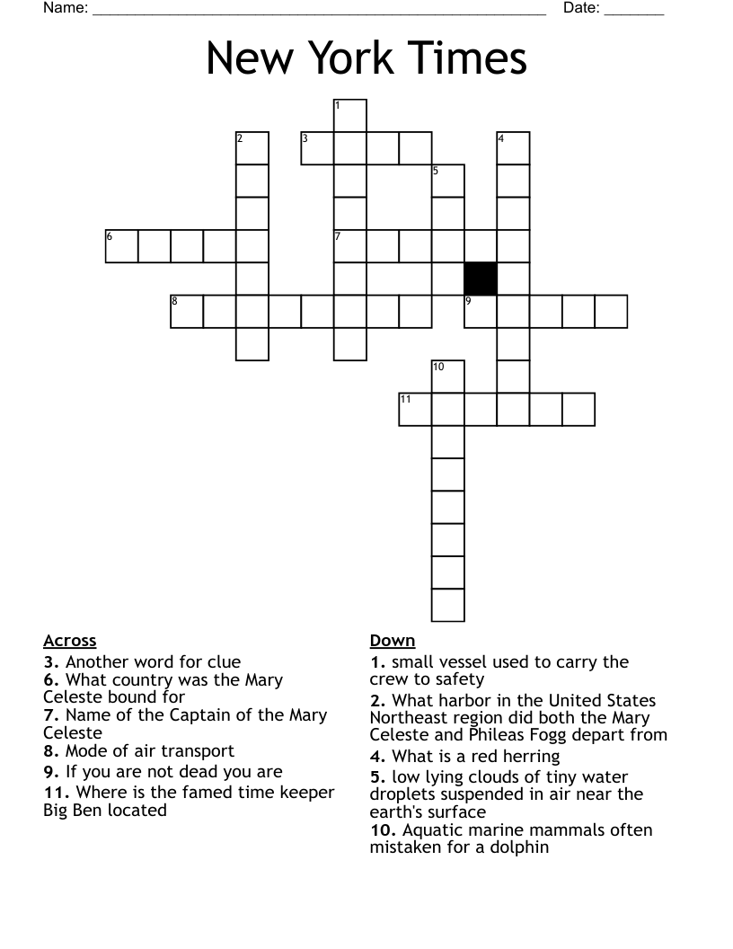 New York Times Crossword - WordMint