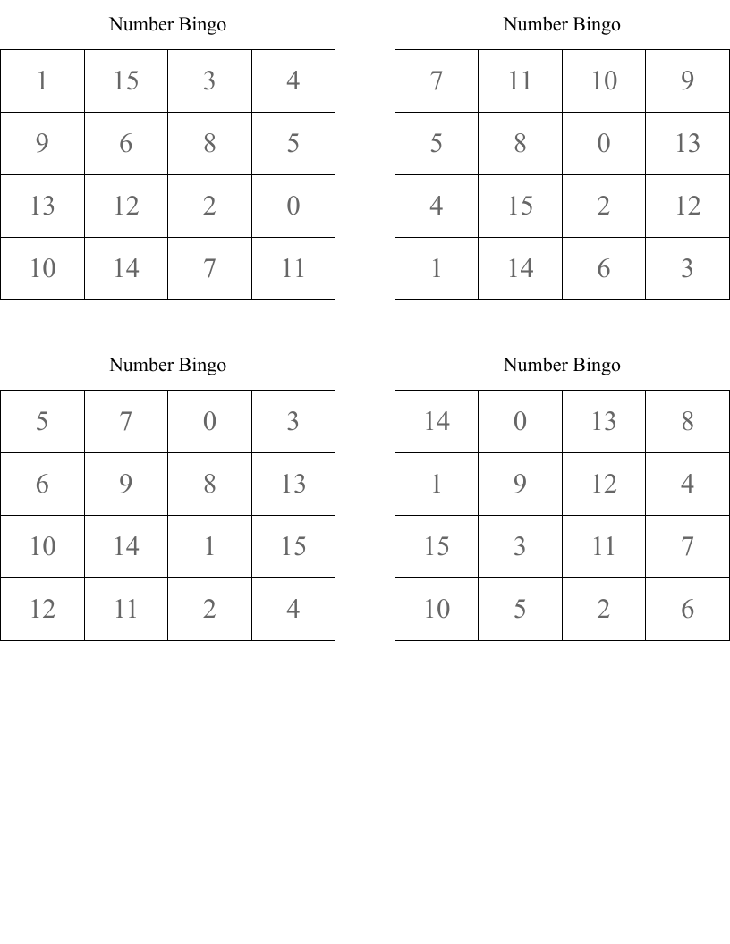 Number Bingo - WordMint