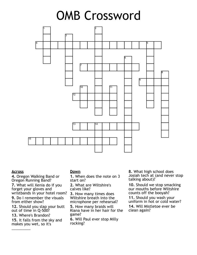 OMB Crossword - WordMint