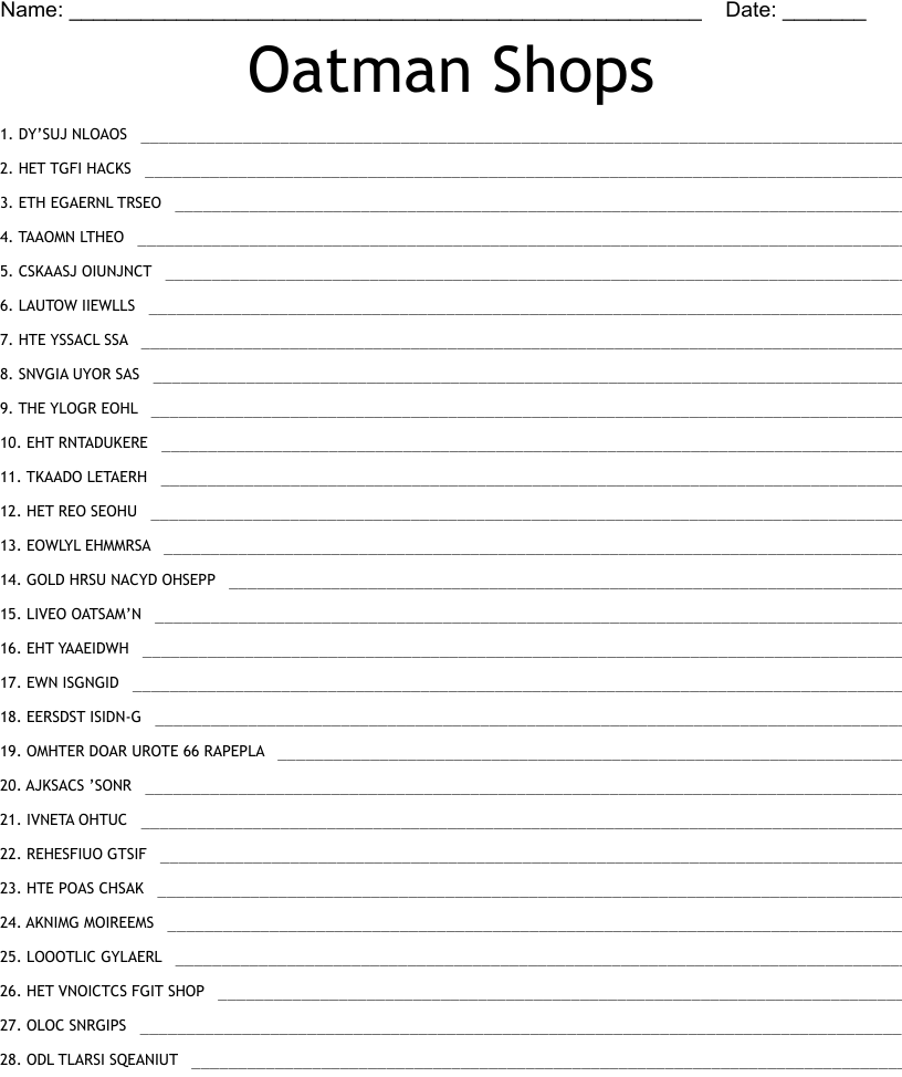 Route 66 Word Search - WordMint