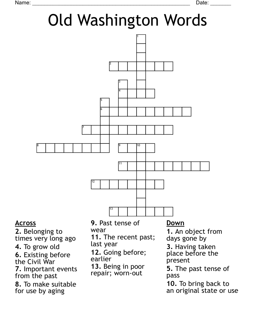 Old Washington Words Crossword WordMint old-washington-words-crossword-wordmint