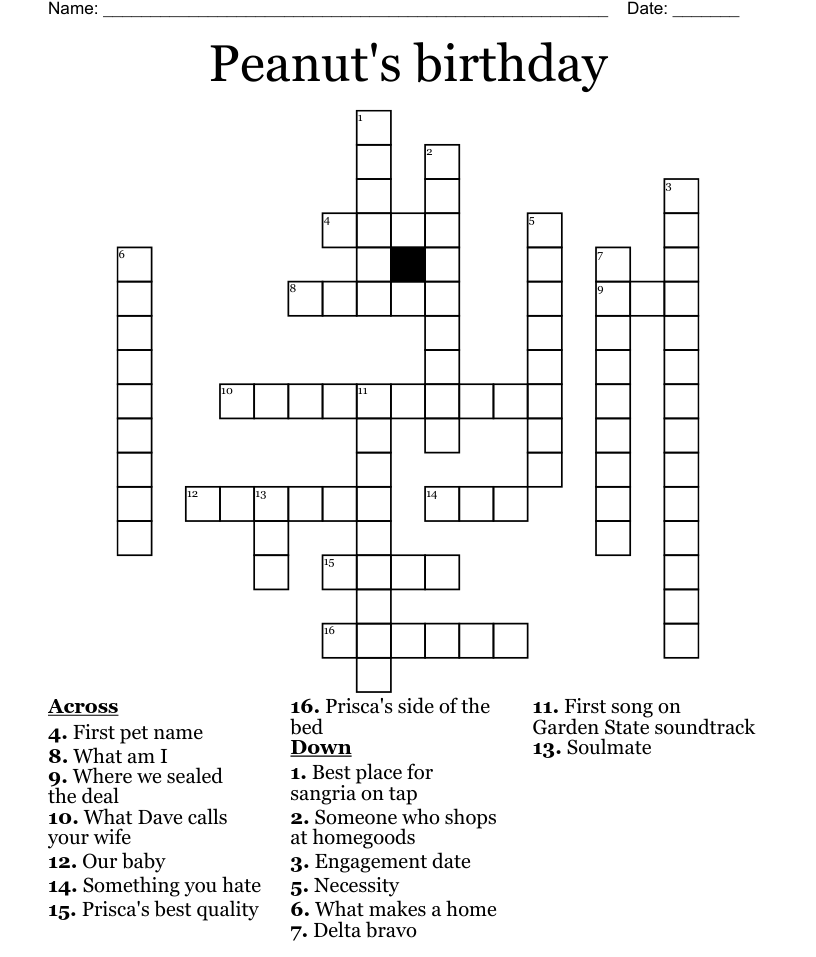 Birthday Puzzles Wordmint