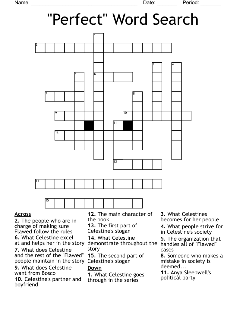 "Perfect" Word Search Crossword - WordMint