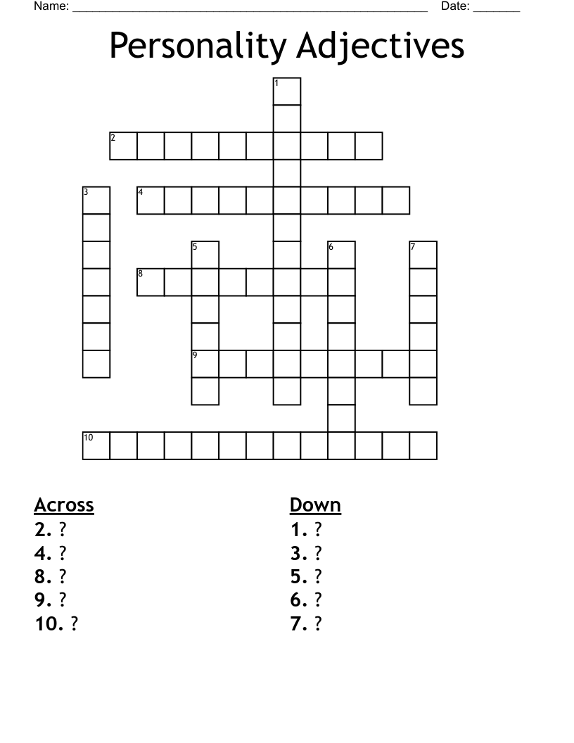 Personality Adjectives Crossword WordMint personality-adjectives-crossword-wordmint