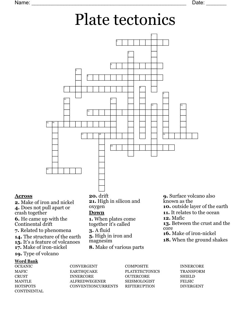 Structure of the Earth Word Scramble - WordMint