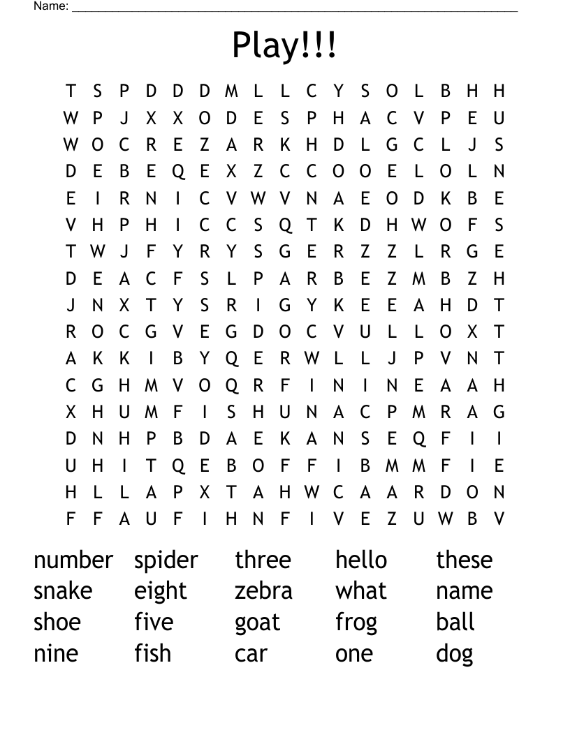 Play!!! Word Search - WordMint