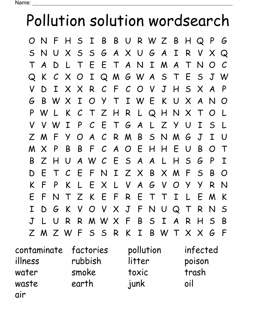 Water Pollution Word