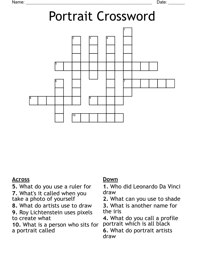 Portrait Crossword WordMint