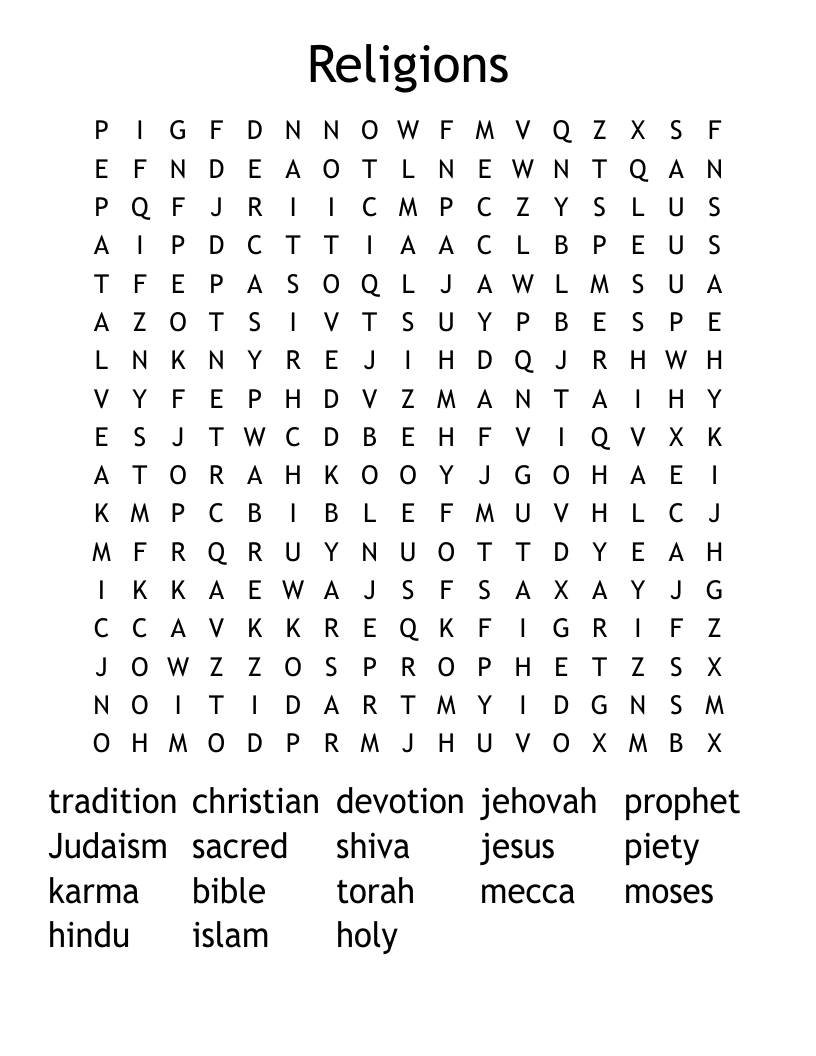 Religions Word Search WordMint religions-word-search-wordmint