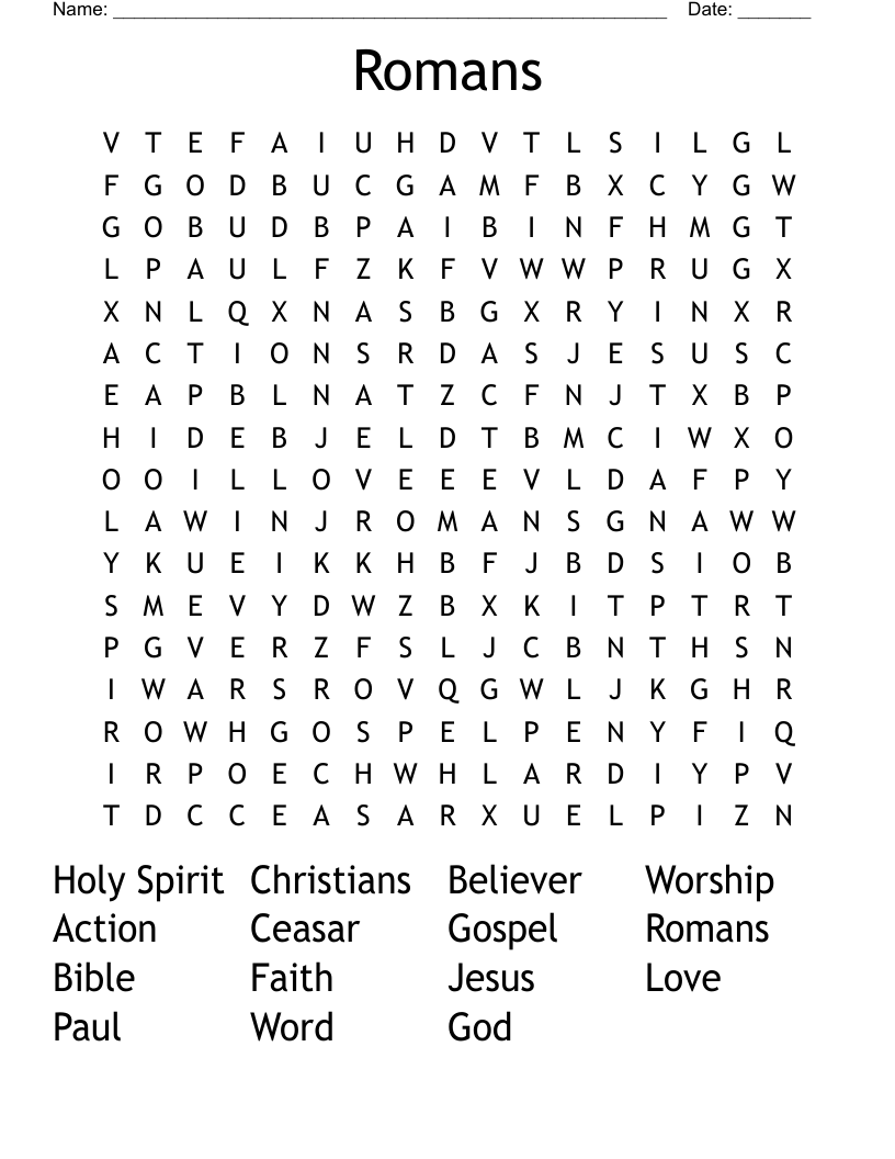 Romans Word Search - WordMint