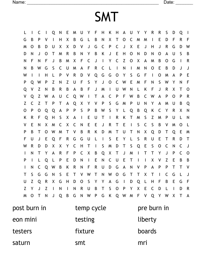 SMT Word Search - WordMint