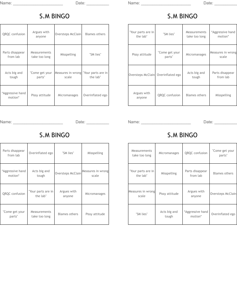 S.M BINGO - WordMint