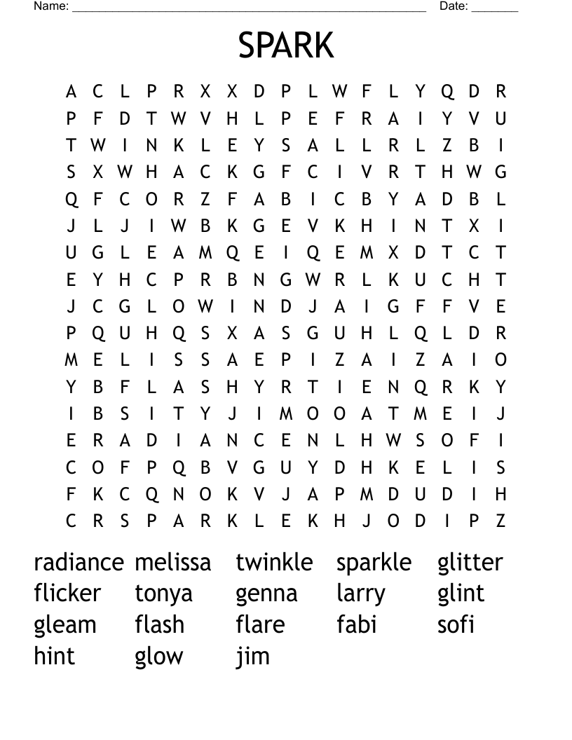 SPARK Word Search WordMint