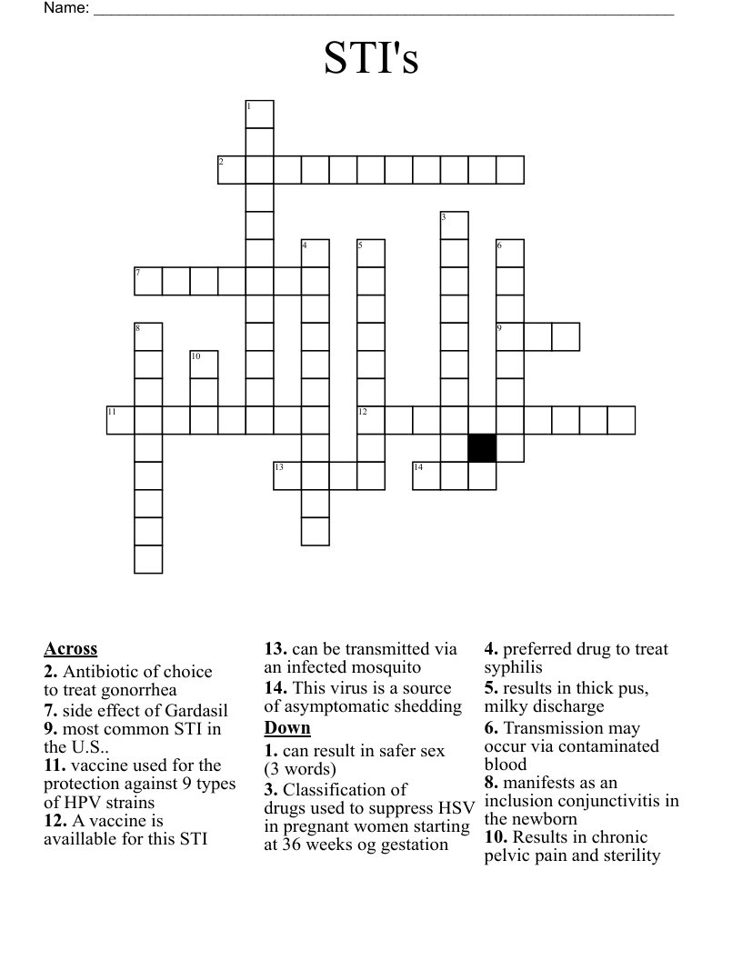 STI's Crossword - WordMint