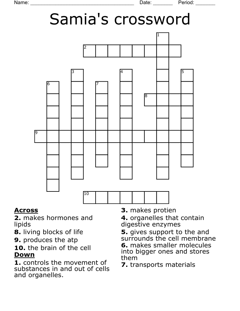 Samia's crossword - WordMint