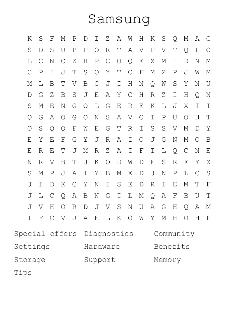 Samsung Word Search - WordMint