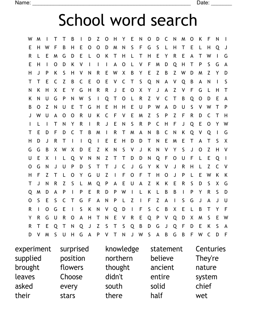 School word search - WordMint