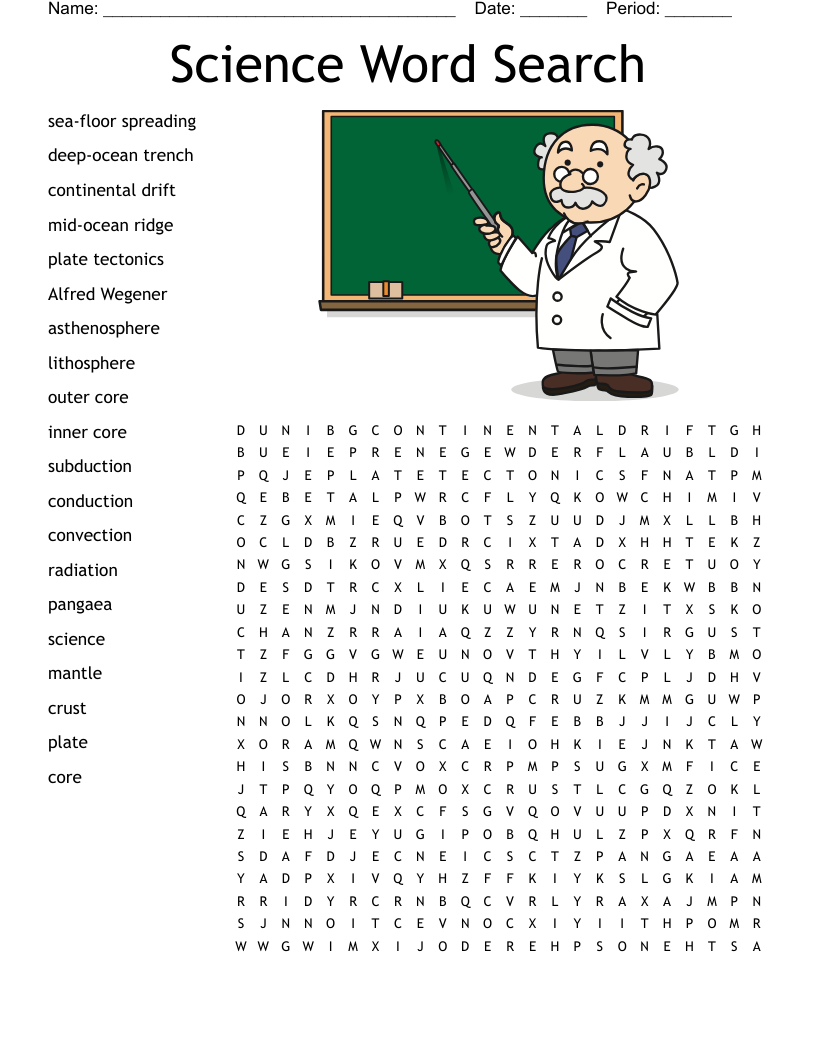 5th Grade Science Word Search
