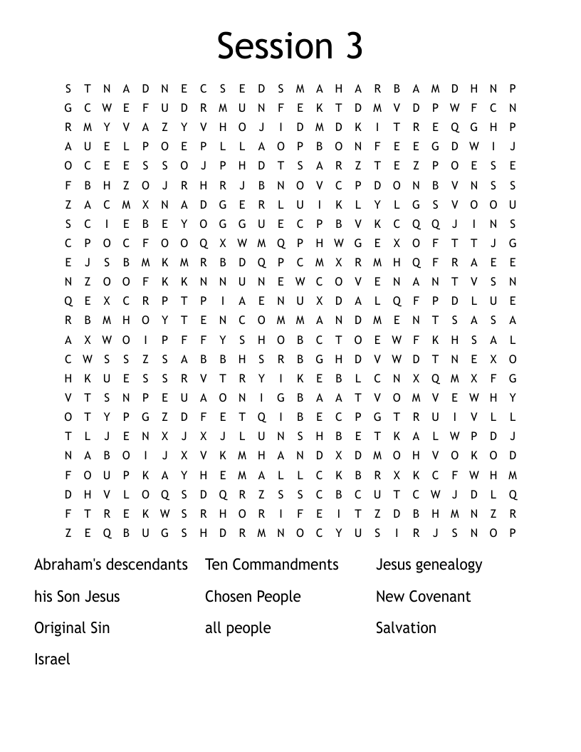 Session 3 Word Search - WordMint
