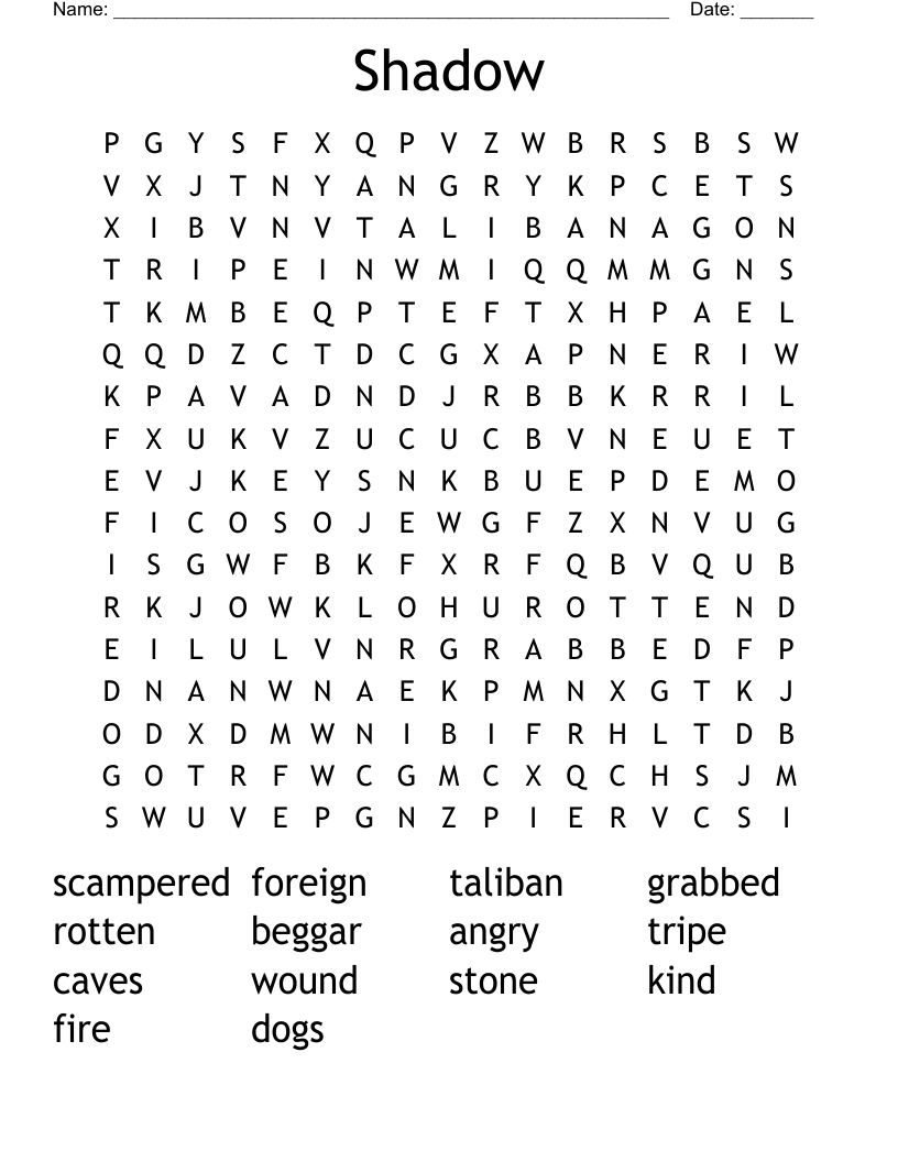 Shadow Word Search - WordMint