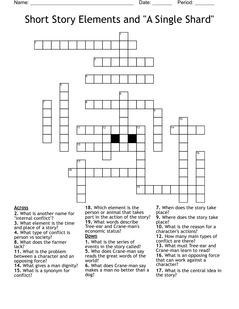 Story Elements Word Search WordMint