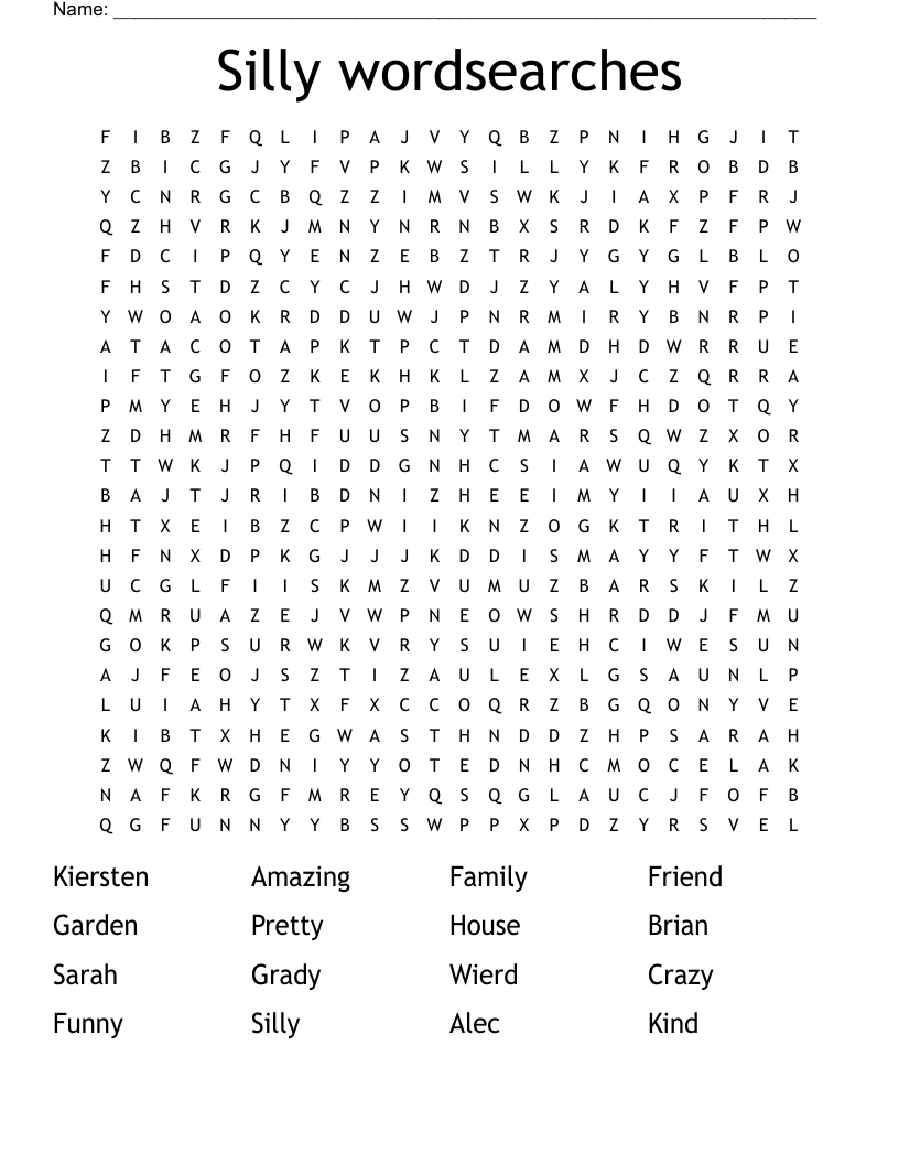 Silly Wordsearches WordMint