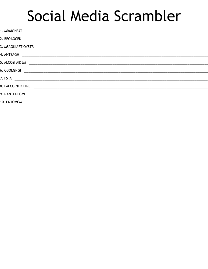 Social Media Scrambler - WordMint