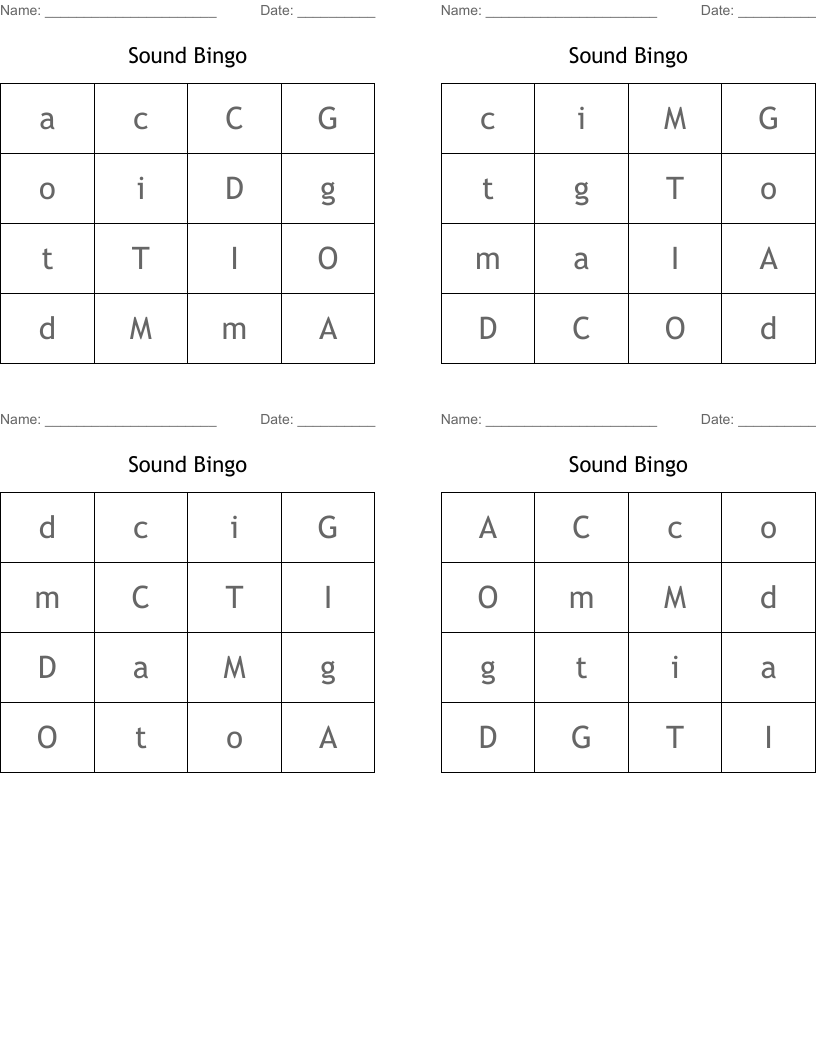 Sound Bingo - WordMint