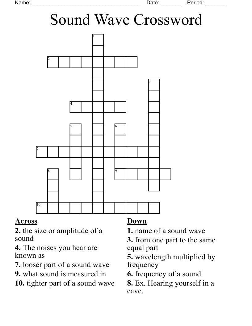 Sound Wave Crossword - WordMint