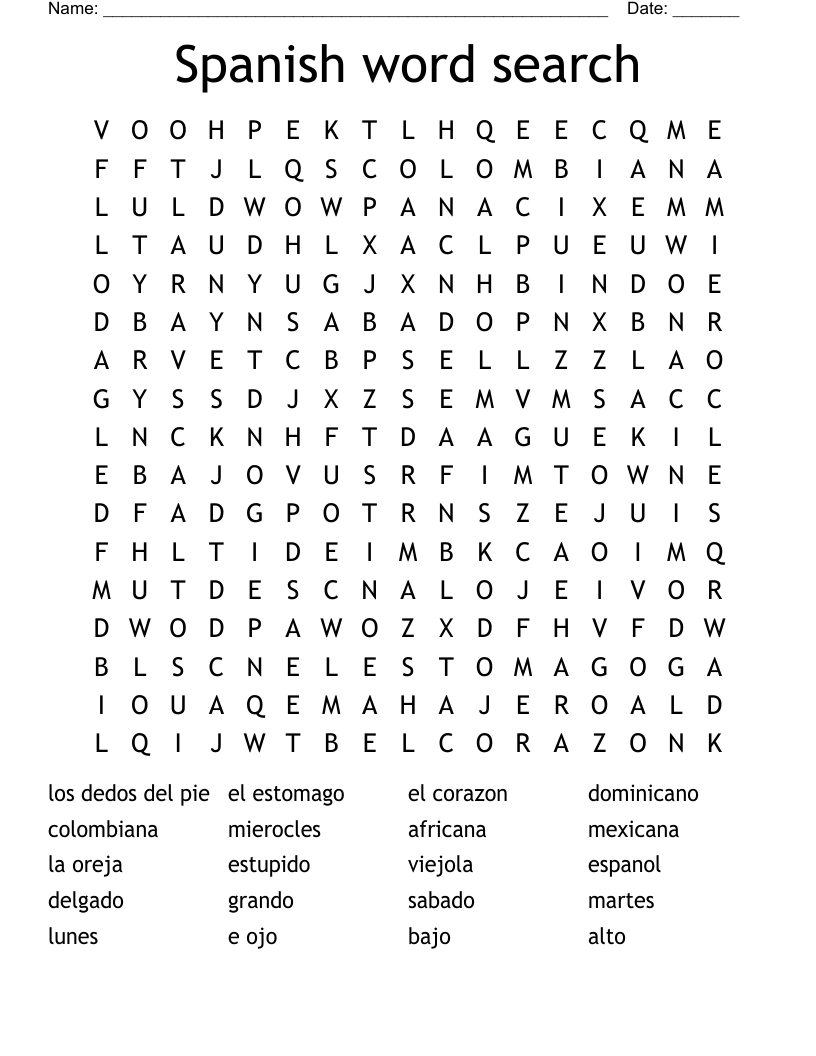 Spanish word search - WordMint