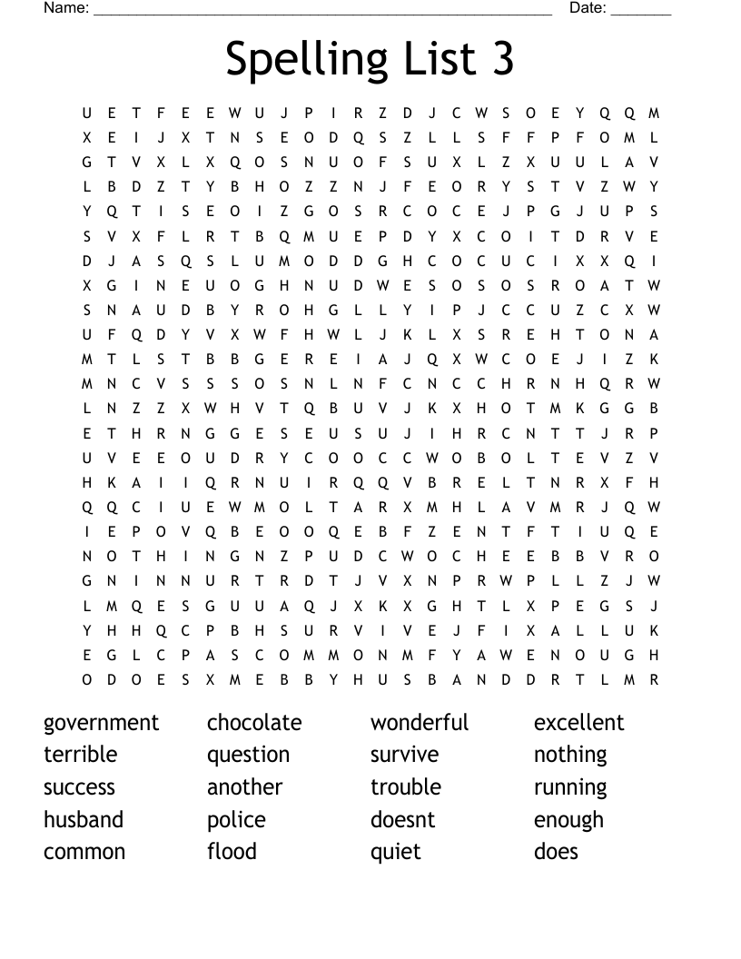 Spelling List 3 Word Search WordMint spelling-list-3-word-search-wordmint