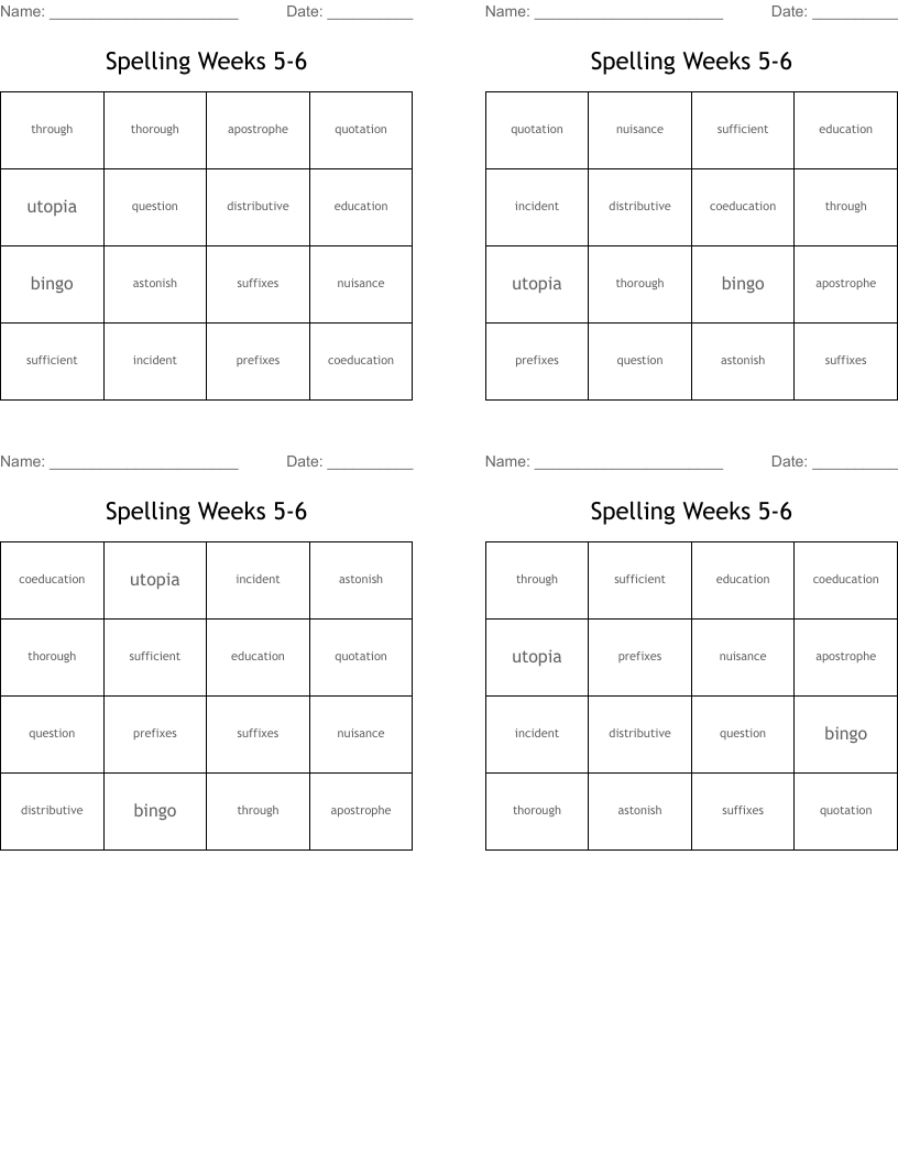 Spelling Weeks 5 6 Bingo Cards WordMint spelling-weeks-5-6-bingo-cards-wordmint