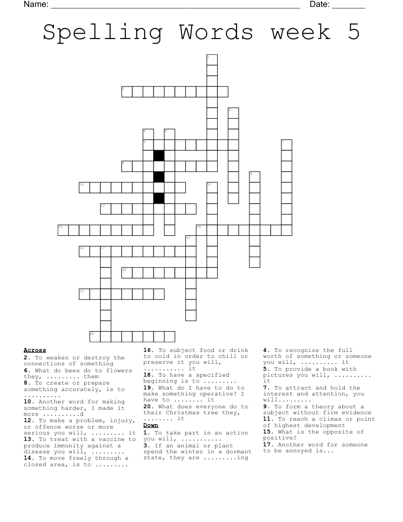 Spelling Words Week 5 Crossword WordMint spelling-words-week-5-crossword-wordmint