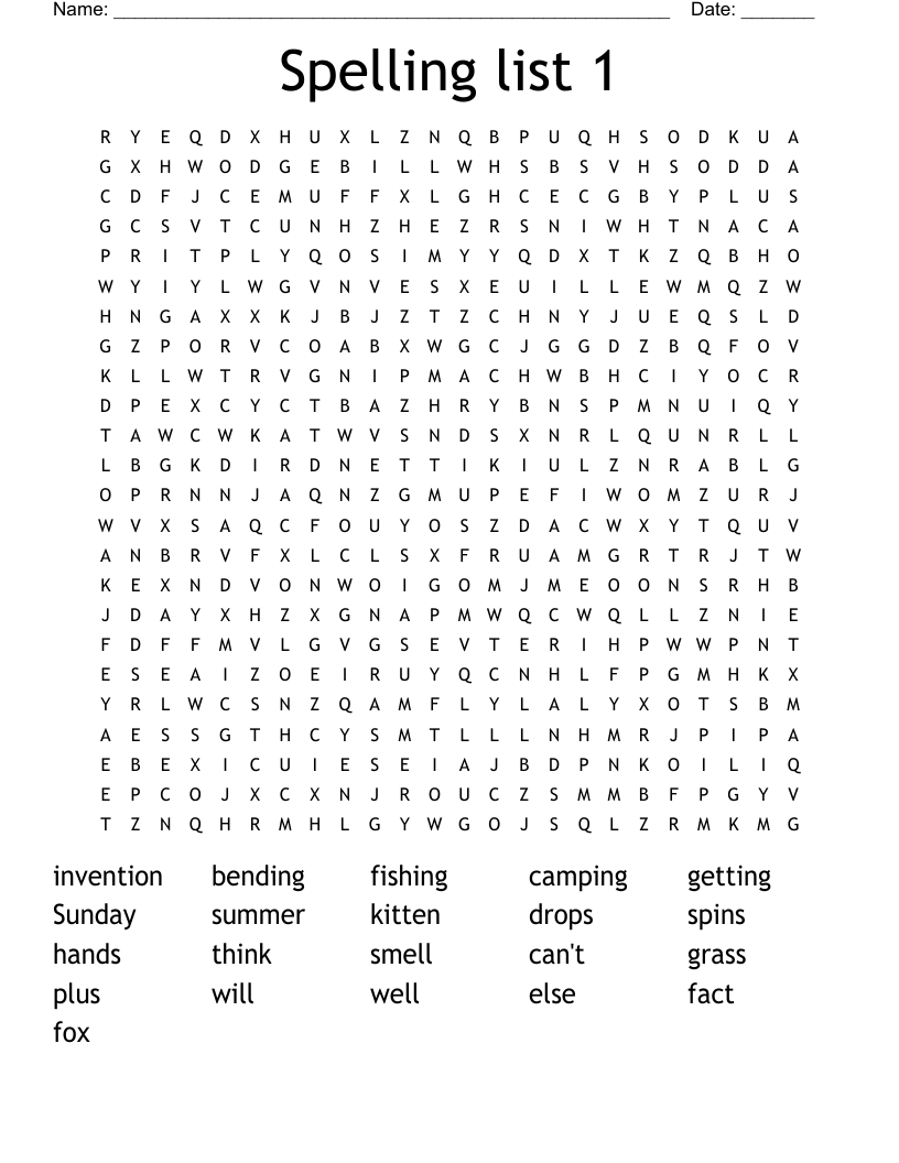 Spelling List 1 Word Search WordMint spelling-list-1-word-search-wordmint