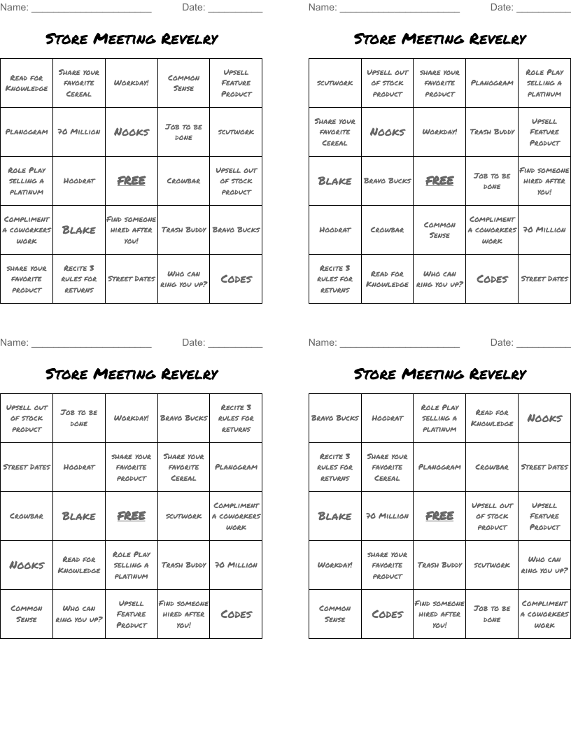 Store Meeting Revelry Bingo Cards WordMint store-meeting-revelry-bingo-cards-wordmint