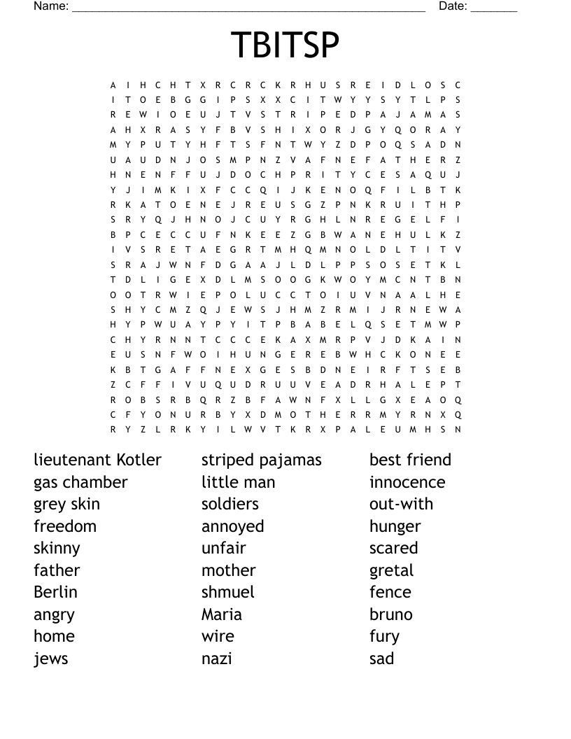 TBITSP Word Search - WordMint