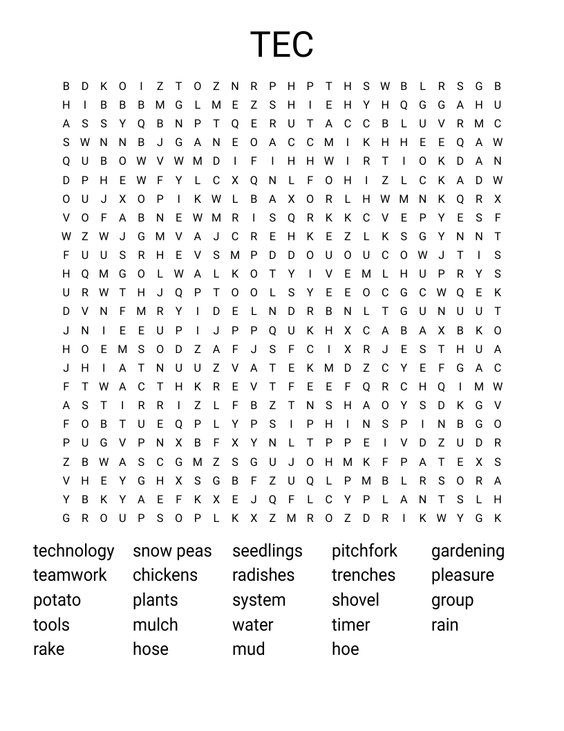 TEC Word Search - WordMint