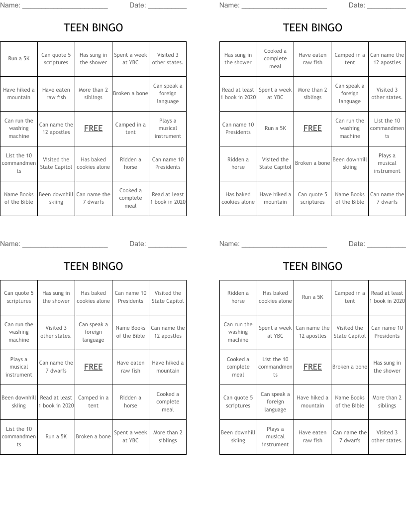 Teens Puzzles - WordMint