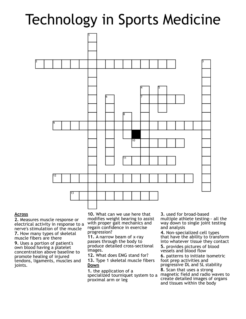 Technology In Sports Medicine Crossword WordMint technology-in-sports-medicine-crossword-wordmint
