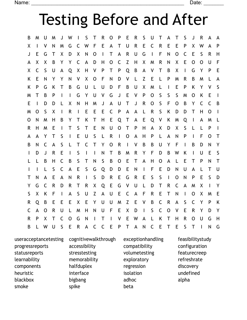 Testing Before and After Word Search - WordMint