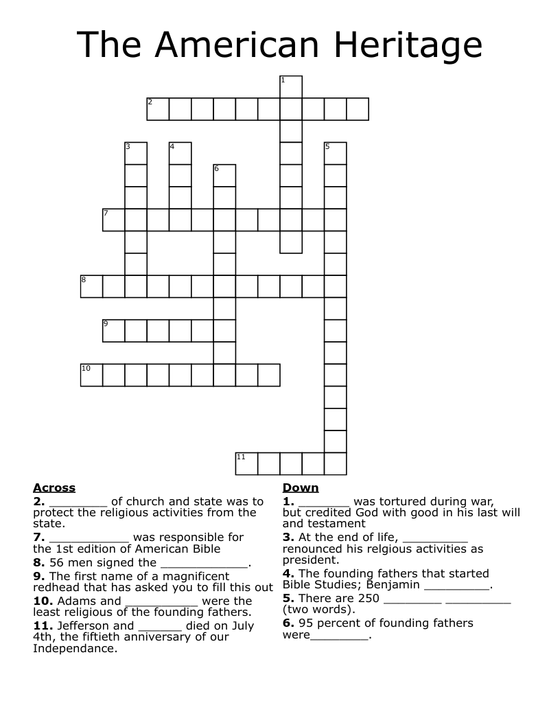 The American Heritage Crossword - WordMint
