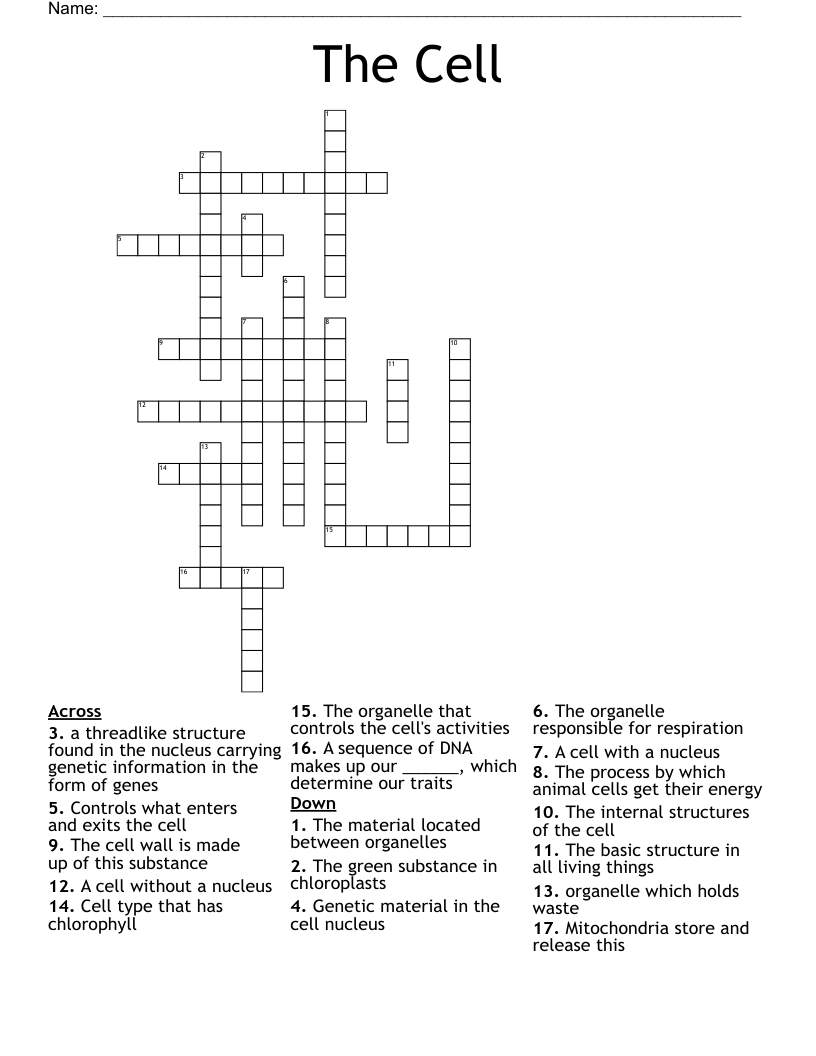 The Cell Crossword - WordMint