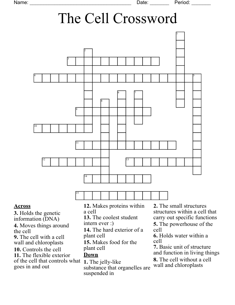 The Cell Crossword - WordMint
