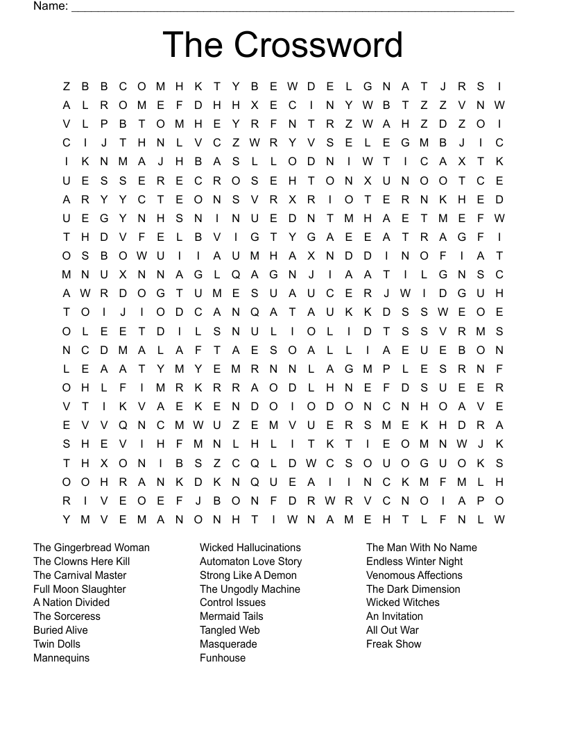 The Crossword Word Search - WordMint