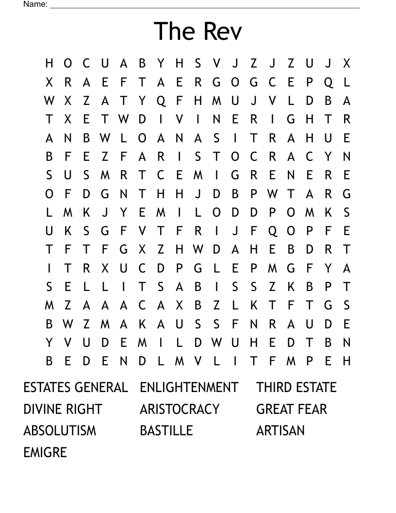 The Rev Word Search - WordMint